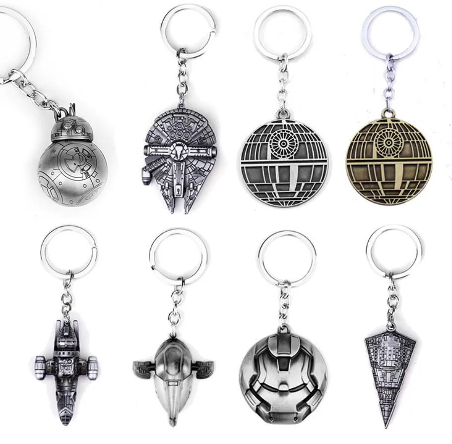 Star Wars Spaceship Keychains Toys Millennium Falcon Model Keychain ...