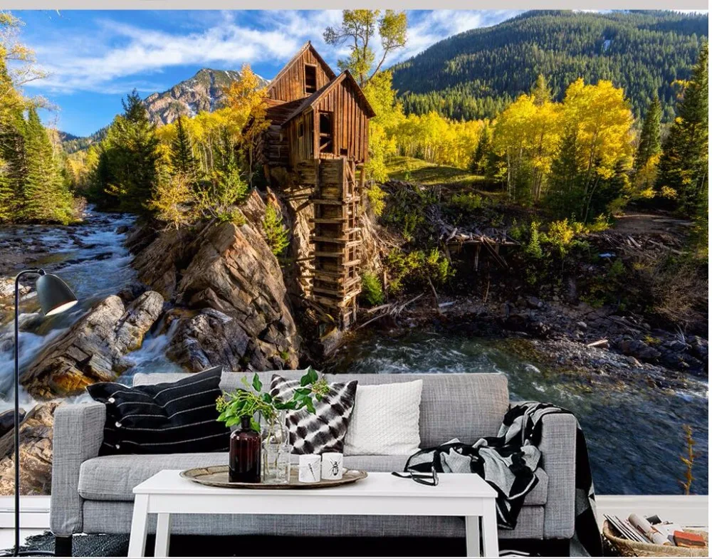 Cabin Wall Wallpaper