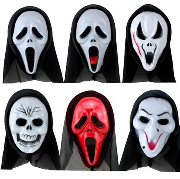 NEW Hot White Black Red Death Horror Grimace Scary Halloween Masquerade ...