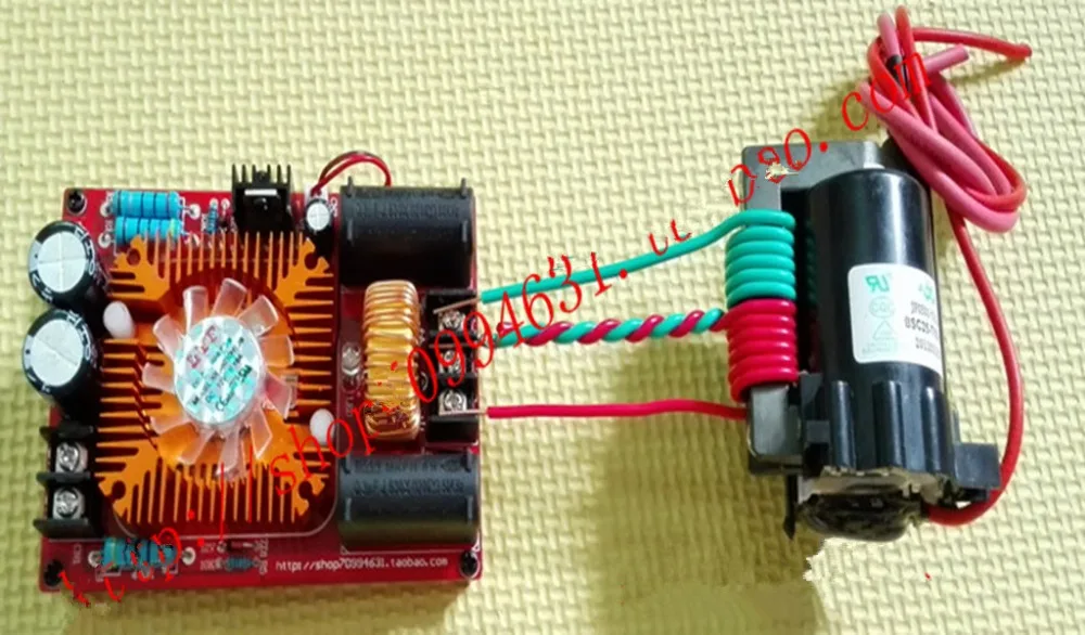 12 v ~ 30 v ZVS tesla coil power supply driven plate + High voltage ...