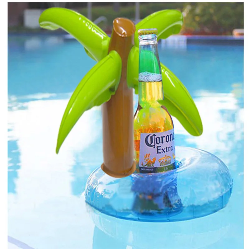 1 unidades inflable palmera Beer Drink Holder Copa flotante playa Mini ...