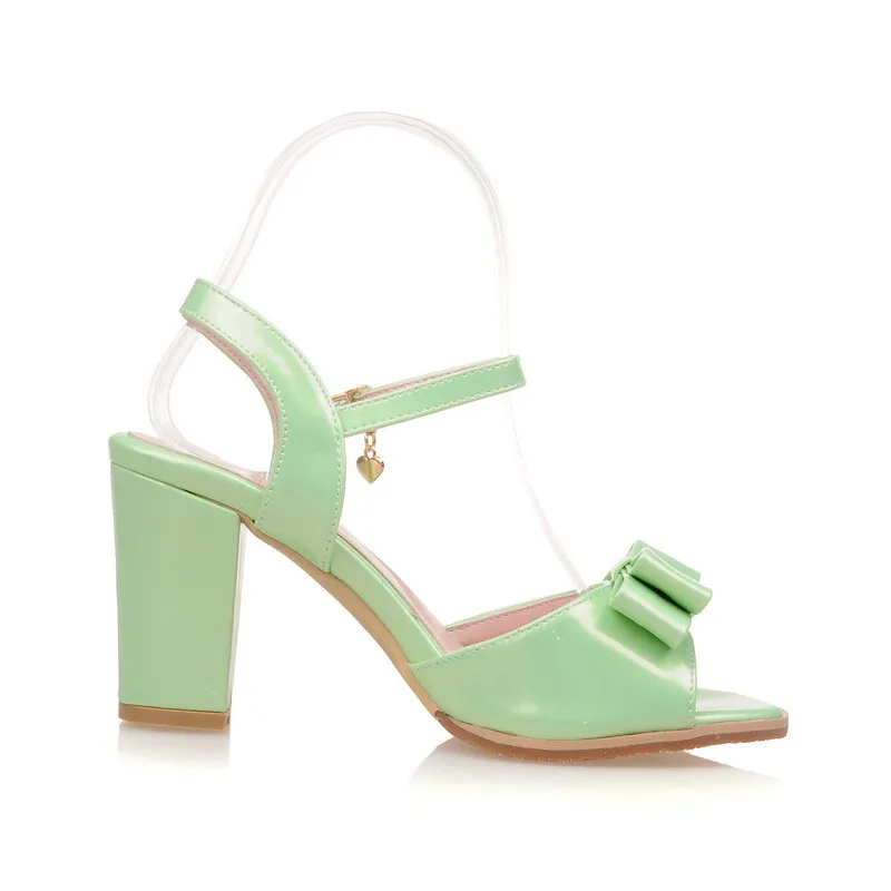 MORAZORA/; большие размеры 33-43; женские босоножки с бантом и пряжкой; туфли с открытым носком ...