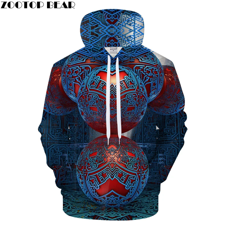 Pattern Print Hoodies Funny Sweatshirt 3D Hoody Men Pullover Tracksuit ...
