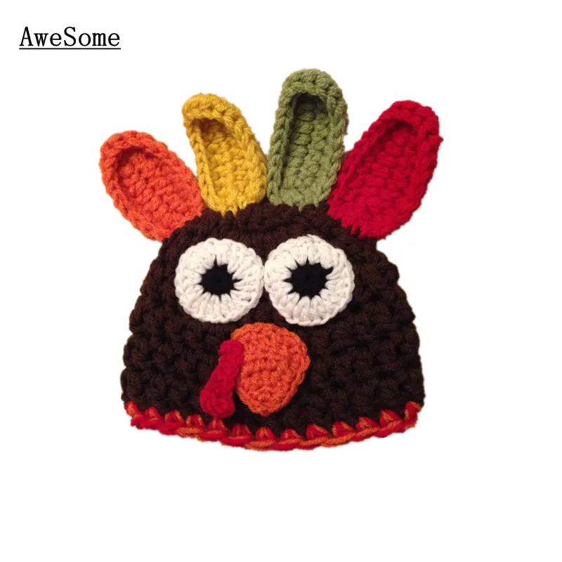 Free Shipping Chicken Baby Boy Girl Hat,Knit Crochet Thanksgiving ...