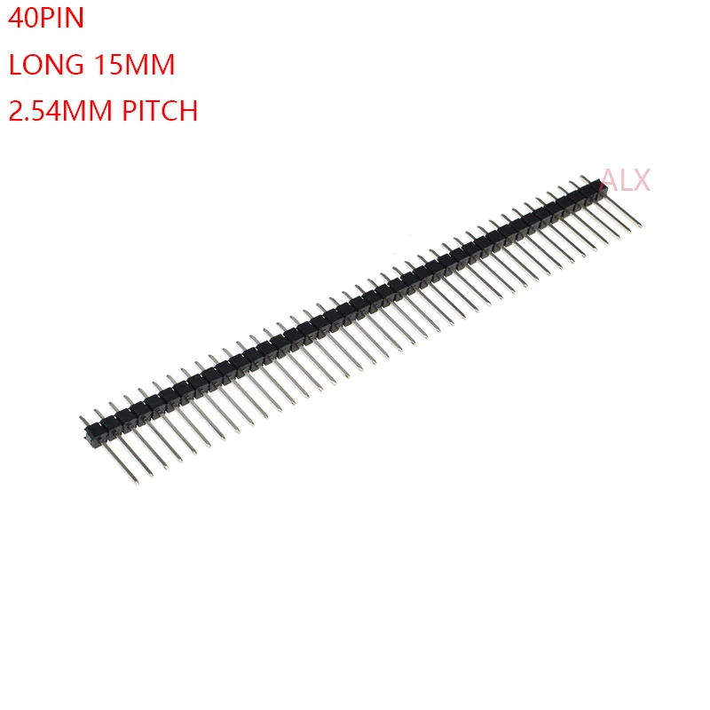 10PCS-1X40-PIN-Single-Row-MALE-2-54MM-PITCH-15MM-LONG-PIN-Header ...