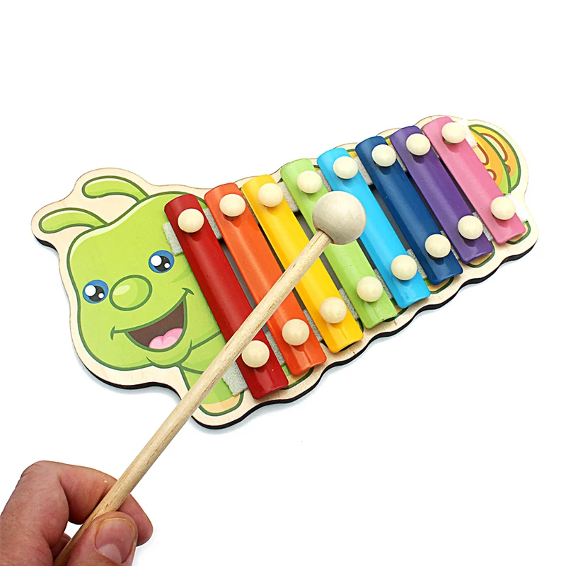 Baby Wood Musical Toy Colorful Wooden Music Instrument Toy Infant Baby ...