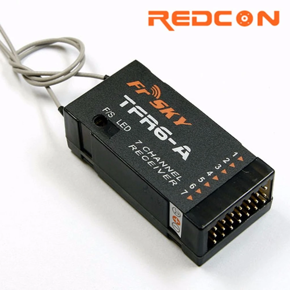 FrSky 2.4G 7 channel Futaba FASST Compatible TF Receiver TFR6 A (Side ...