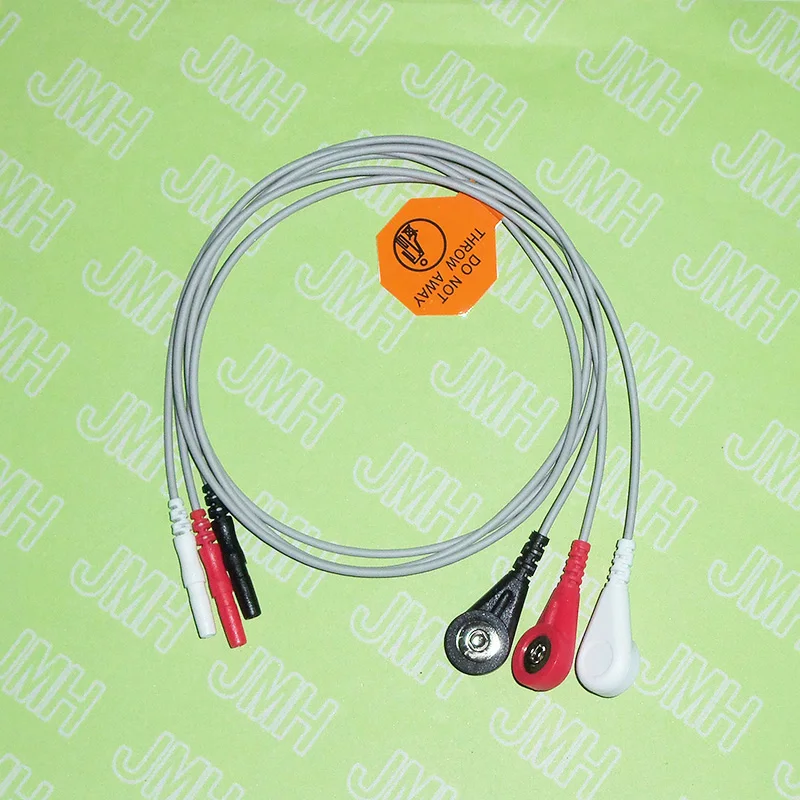 1.5 Din Series Ecg/ekg 3 Lead Cable And Leadwires,aha Or Iec,clip Or ...