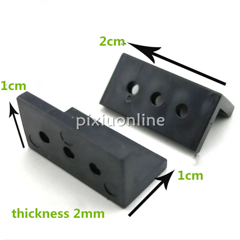 10pcs L-shaped Black Plastic Angle Sheet Diy Model Making Tools Parts ...