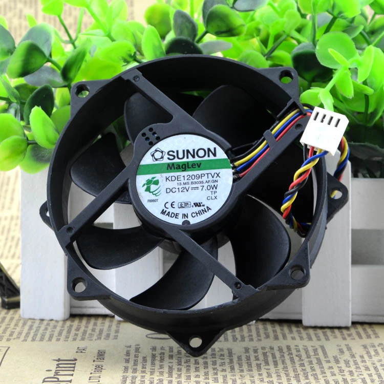 Sunon 9225 92mm / 80mm X 25mm Kde1209ptvx Maglev Pwm Round Cooler Cooling Fan 12v 7.0w 4wire ...