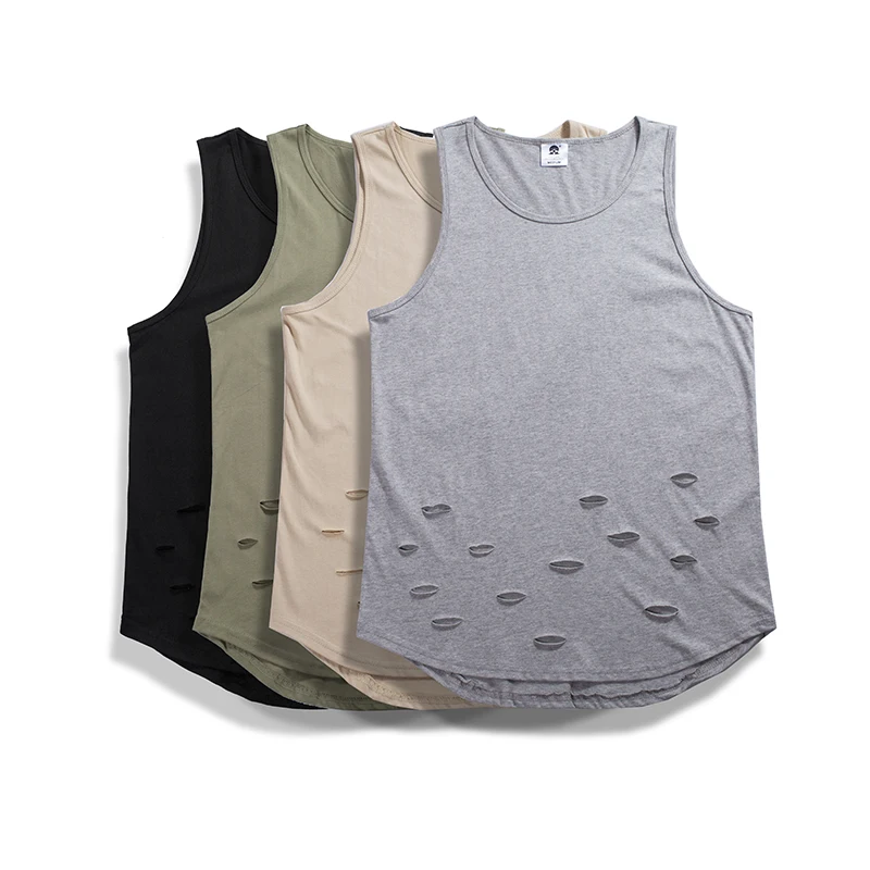 High quality 2017 new hot Arc hem o neck tank tops kanye west clothes ...