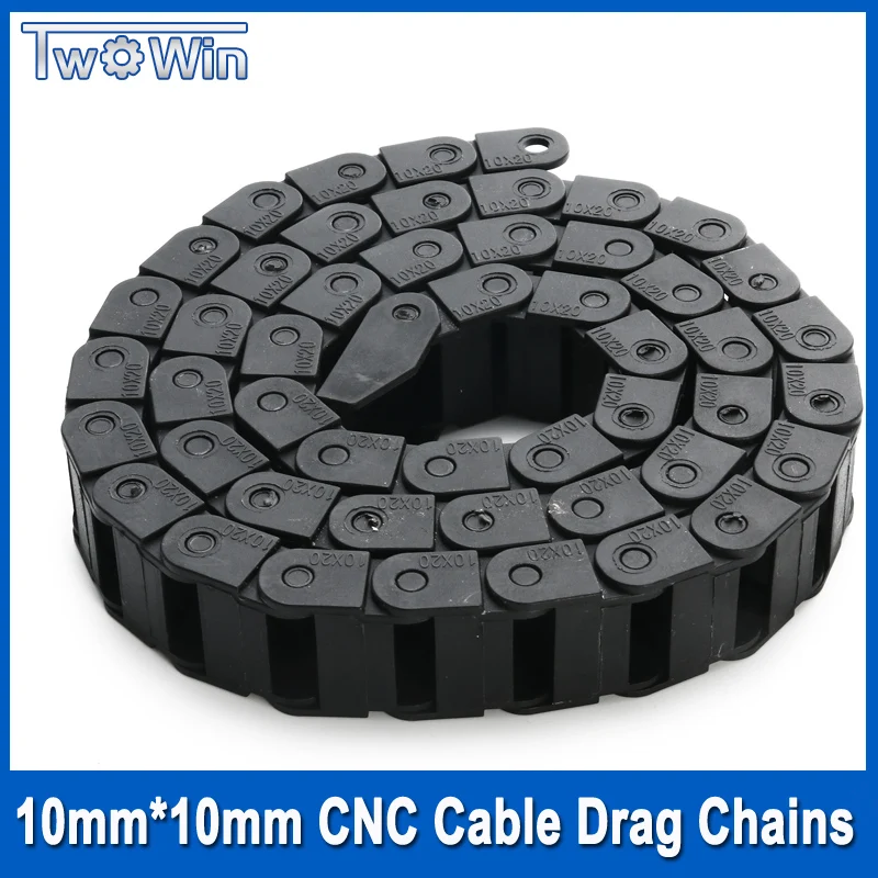 2Pcs 1Meter 10mm*10mm CNC Cable Drag Chains Plastic Towline for CNC ...