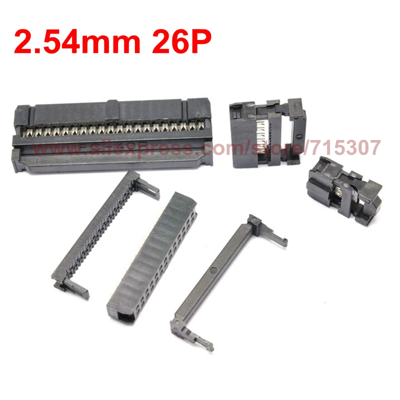 PHISCALE 10pcs idc socket 3 in 1 female idc connector 2.54mm idc socket ...