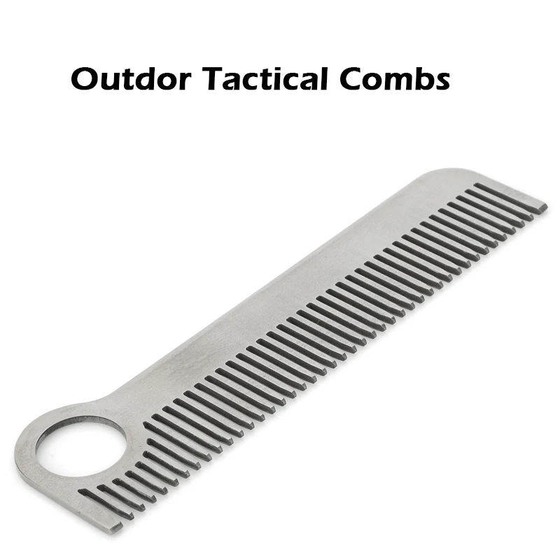 Outdoor EDC High Strength Stainless Steel Tactical Combs Head Comb ...