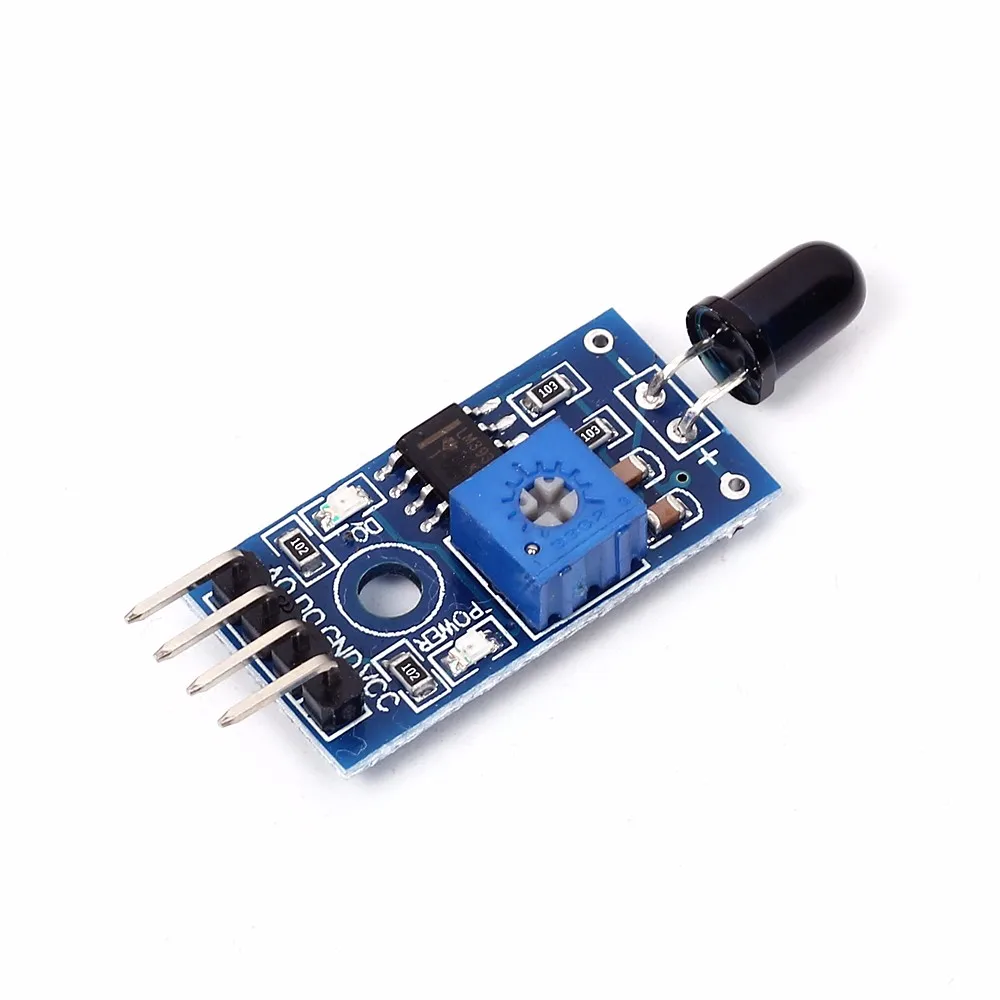Monday Kids 5pcs/lot LM393 4 Pin IR Flame Detection Sensor Module Fire ...
