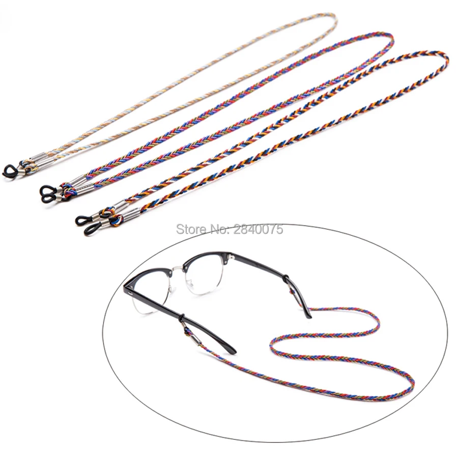 Retail Multicolour Hand woven eyeglass sunglasses neck string cord ...