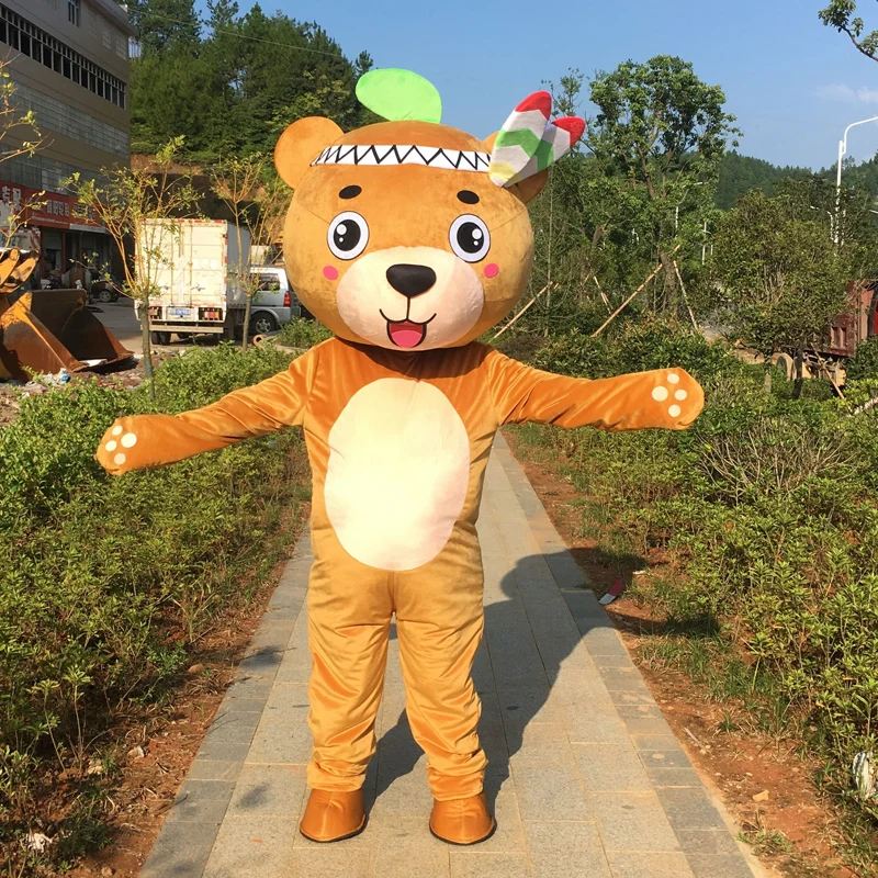 Kawaii Brown Bear Mascot Style Costume - KawaiiMerch.com