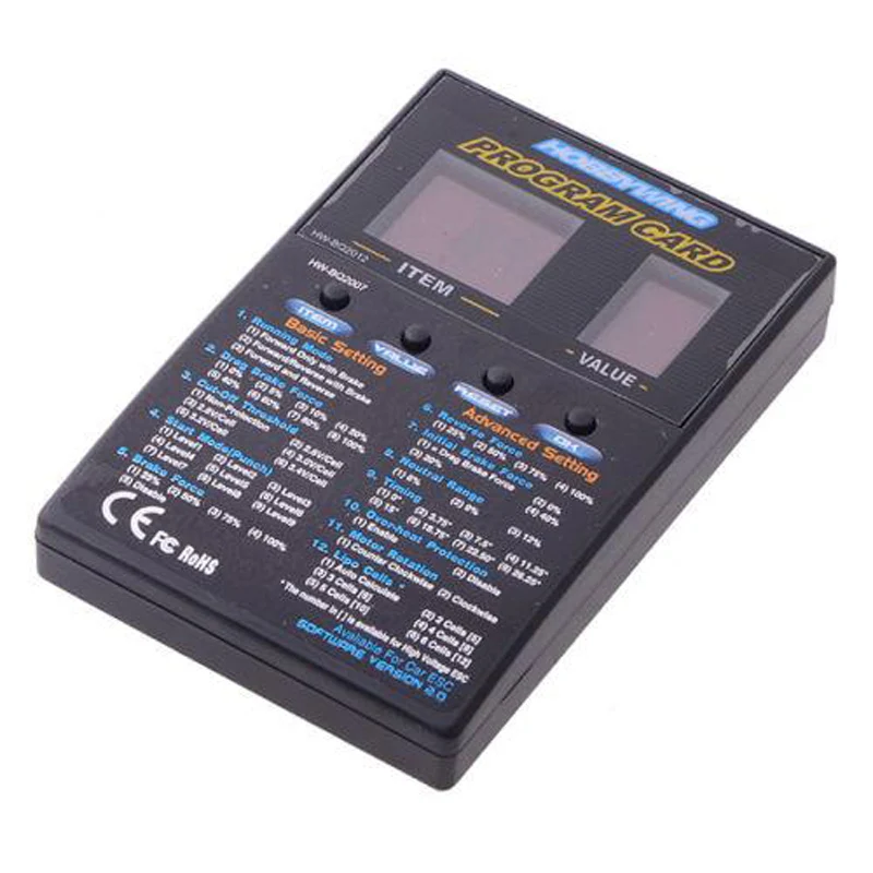 1pcs Brushless Esc Parameter Programming Card Digital Tube Programming Setting Card Suitable For