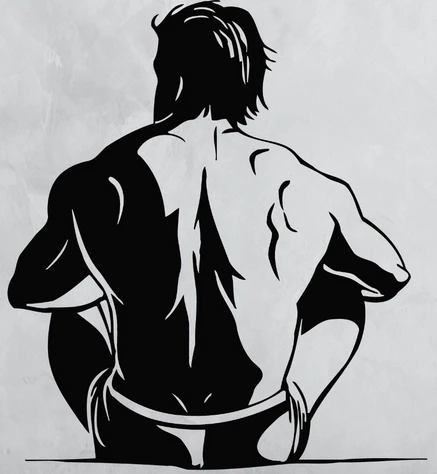 Gym Wall Sticker Muscled Man Sport Back Sport Gym Bodybuilding Art Wall ...