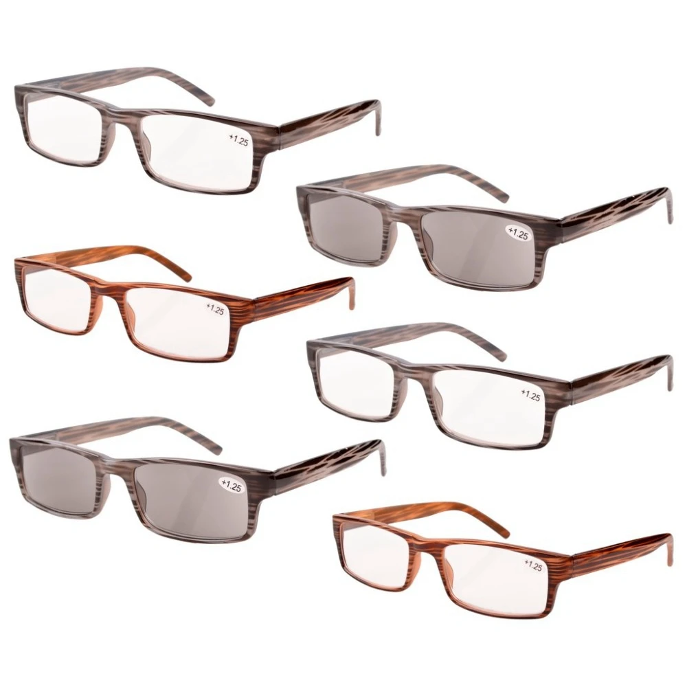 R026 Eyekepper 6 Pairs Mens Readers Includes Sunglass Reader Spring r026-eyekepper-6-pairs-mens-readers-includes-sunglass-reader-spring