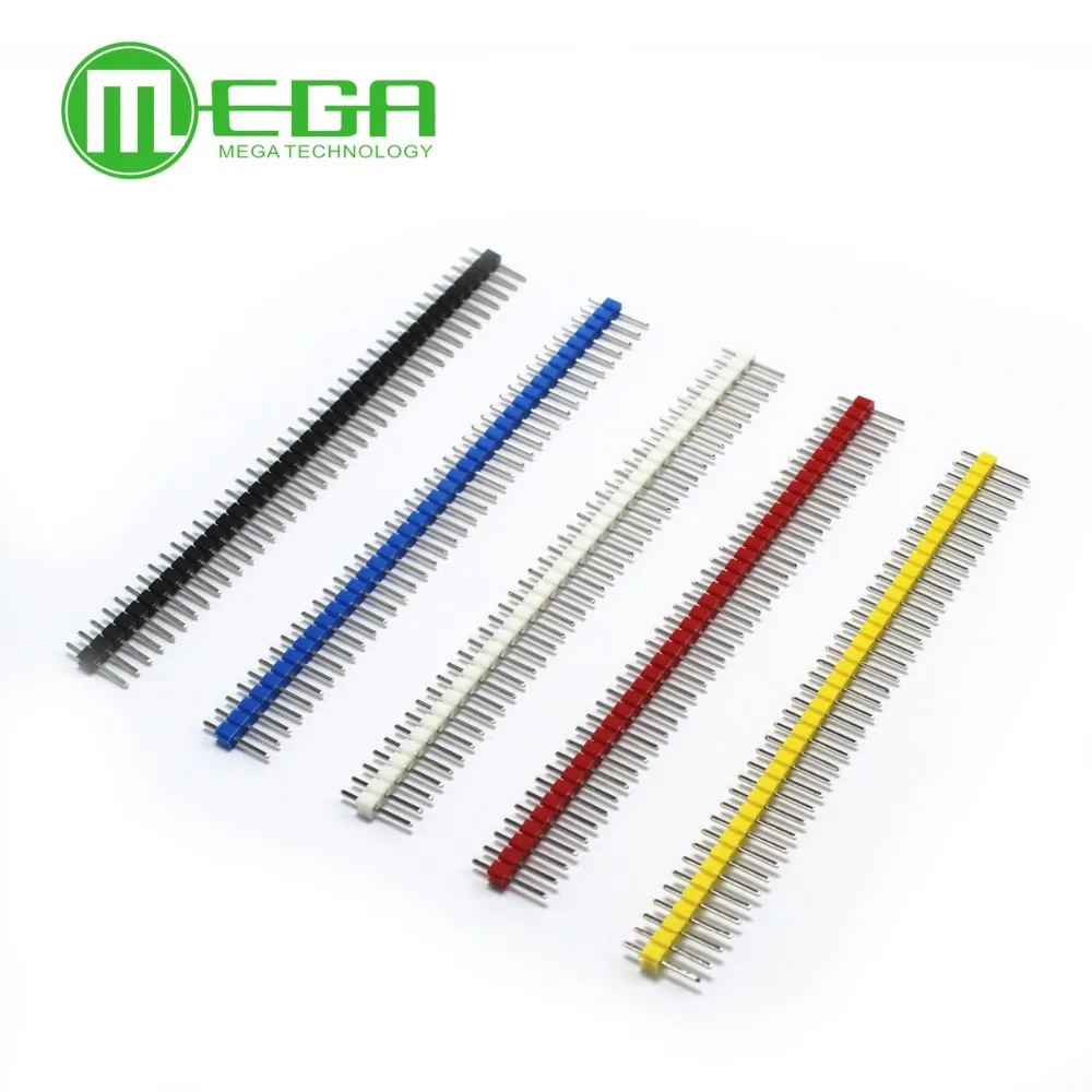 50pcs-2-54mm-5-color-pin-Black-White-Red-Yellow-Blue-Single-Row-Male ...