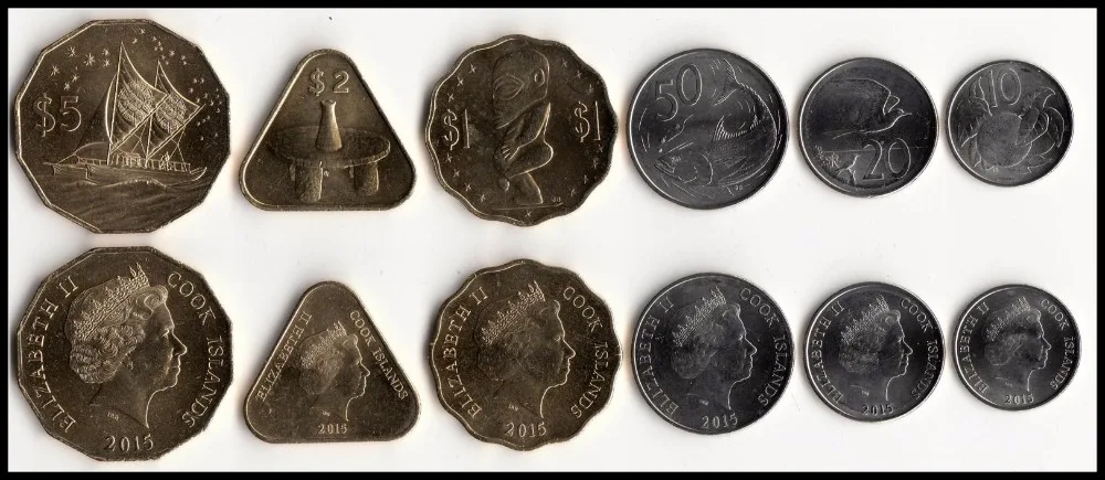 Set 6pcs Cook Island Coins Sets 100% Real And Original Oceania Coin For ...