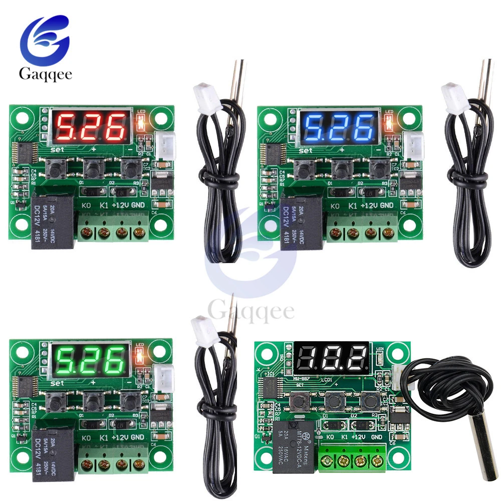 W1209 thermostat temperature control DC 12V heat cool temp switch temperature controller ...
