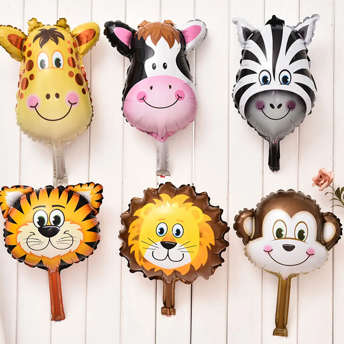 Wholesale Helium Ballon Jungle Animal foil Balloons Tiger Lion monkey ...