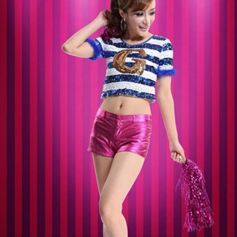 Paillette Feather Top Clothes Jazz Dance Paillette Cheerleading