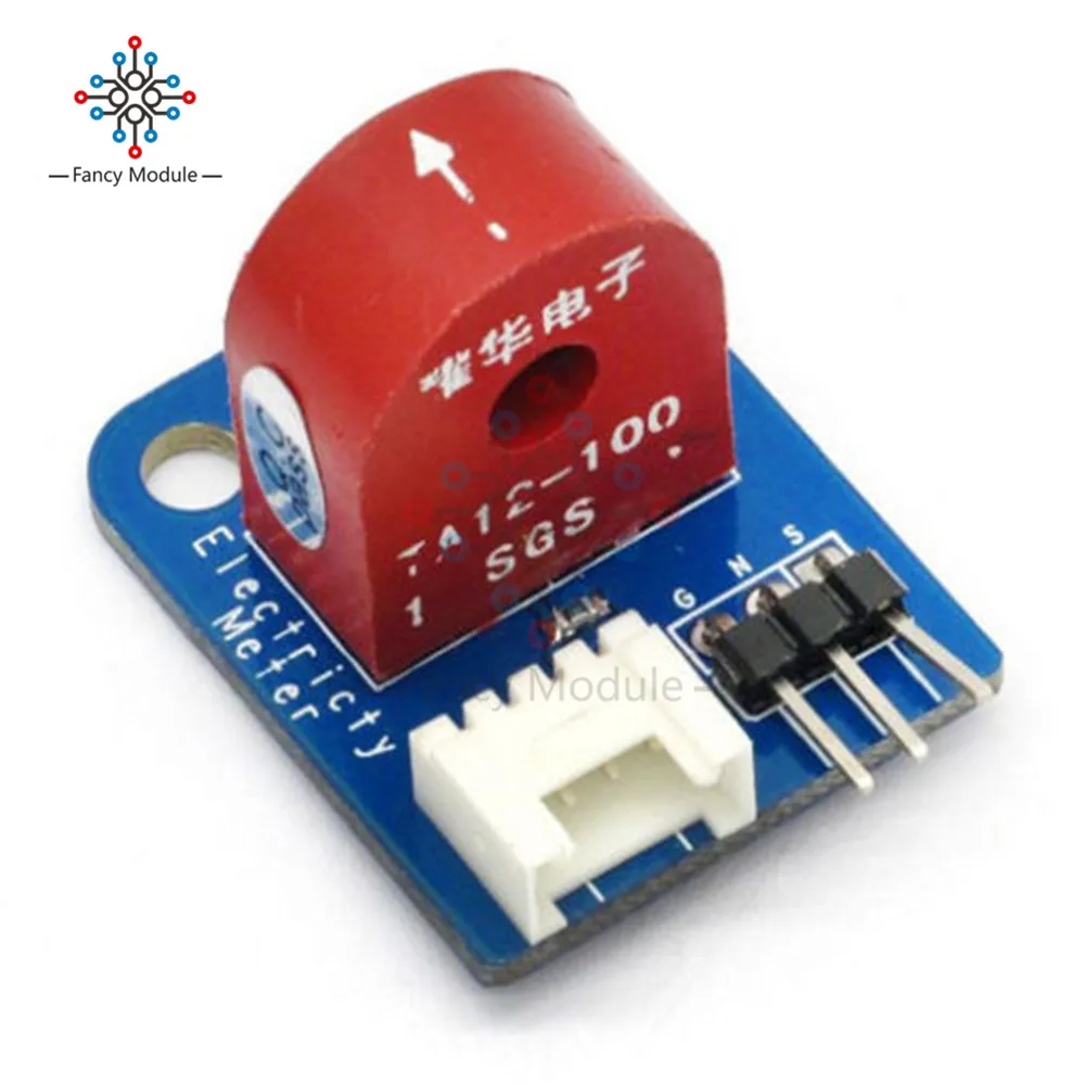 Ac 5a 전류계 전기 센서 모듈 Arduino 용 아날로그 전류 미터 모듈 벽돌 5v I O A12 100 전류 변압기
