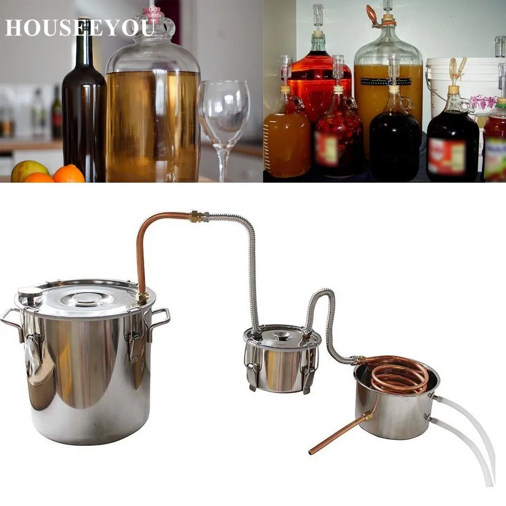 10l/18l Wine Beer Alcohol Distiller Moonshine Alcohol Home Diy Brewing ...