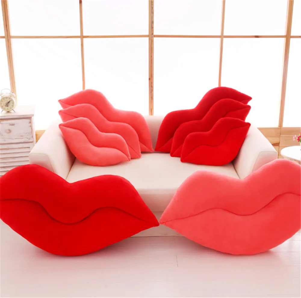 Fancytrader Plush Red Lip Pillow Doll Huge Stuffed Soft Anime Realistic ...