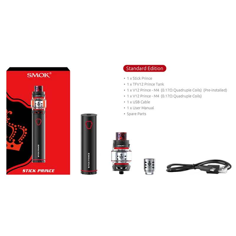 On Sale SMOK Stick Prince Kit E Cigarette 3000mah Battery TFV12 Prince ...