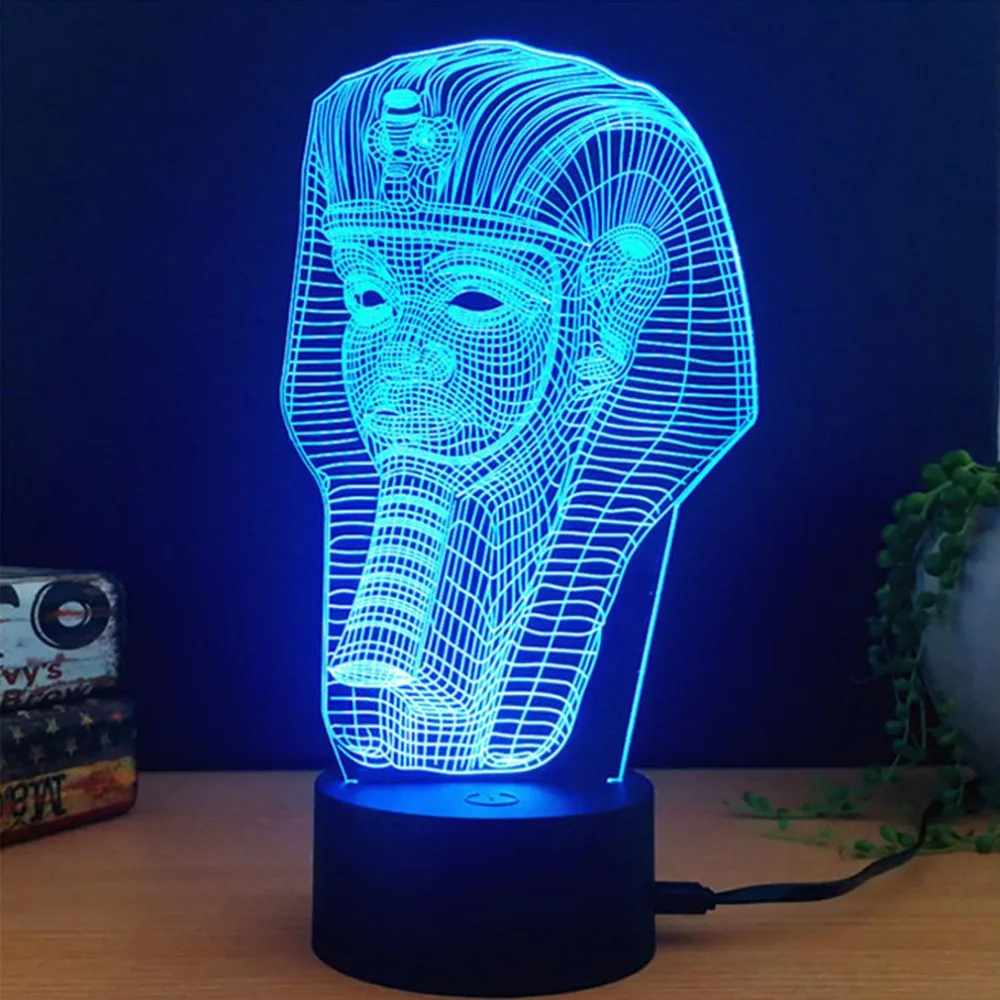 USB Touch Switch Table Desk Light 3D Acrylic LED Night Light Lamp ...