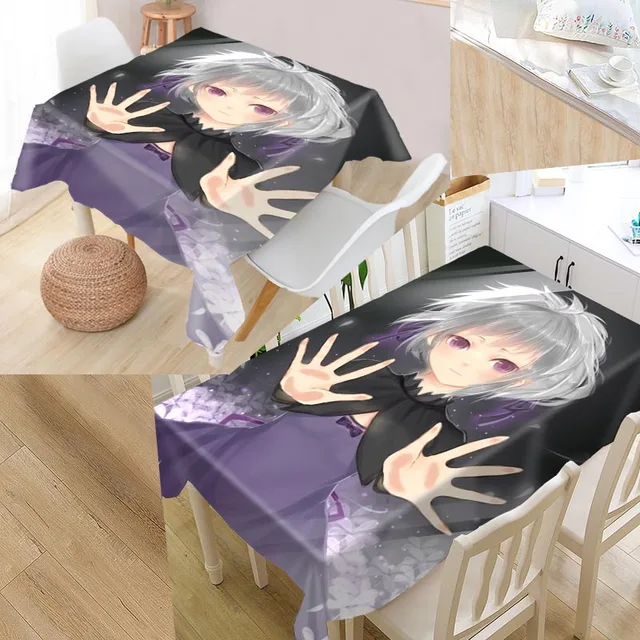Custom Anime Table Cloth Oxford Rectangular Waterproof Oilproof Table ...