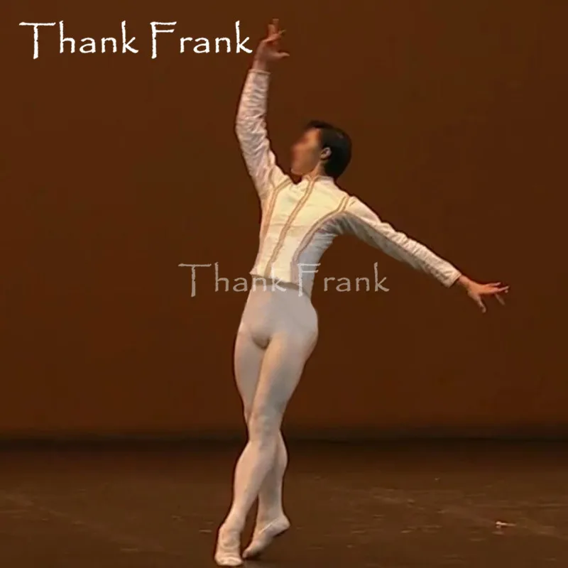 New Custom Made Men Ballet Top Boys Adult White Velvet Ballet Prince ...