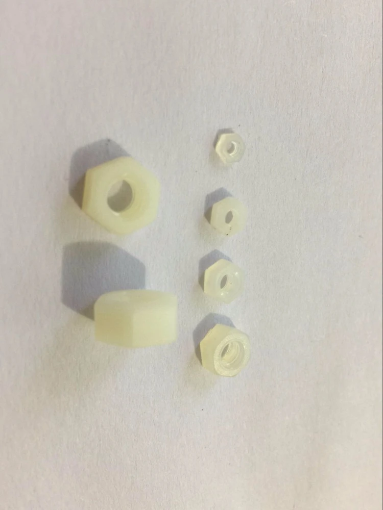 10pcs M10 M12 M14 M16 M18 M20 M24 Hex Nylon Nut Hexagon Plastic Nut ...
