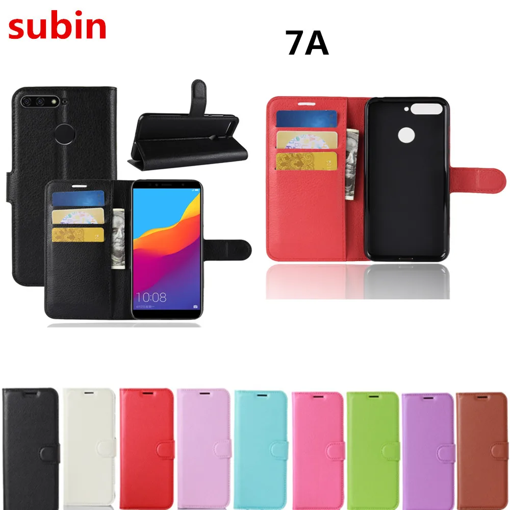 Hot Selling For Huawei Honor 7A Case Wallet Style PU Leather Phone Back ...