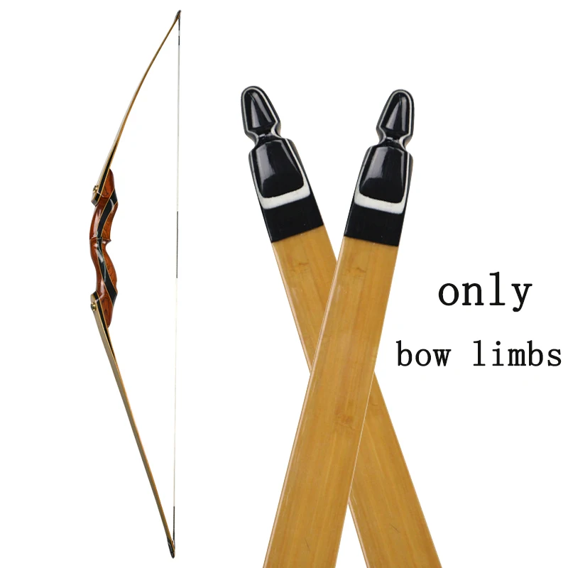 2pcs Archery Longbow Bow Limbs 25-55lbs Recurve Bow Limbs Right Hand ...