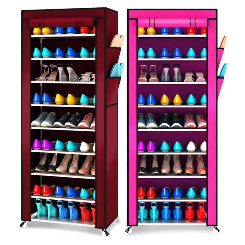 Minimalist Modern Shoe Rack Large Capacity 9 Tier Shoe Shelves Cabinet ...