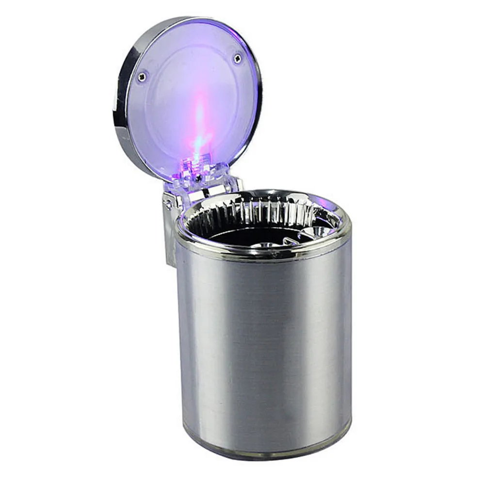 ISHOWTIENDA Movable Ashtray Car LED Light Ashtray Auto Travel Cigarette ...