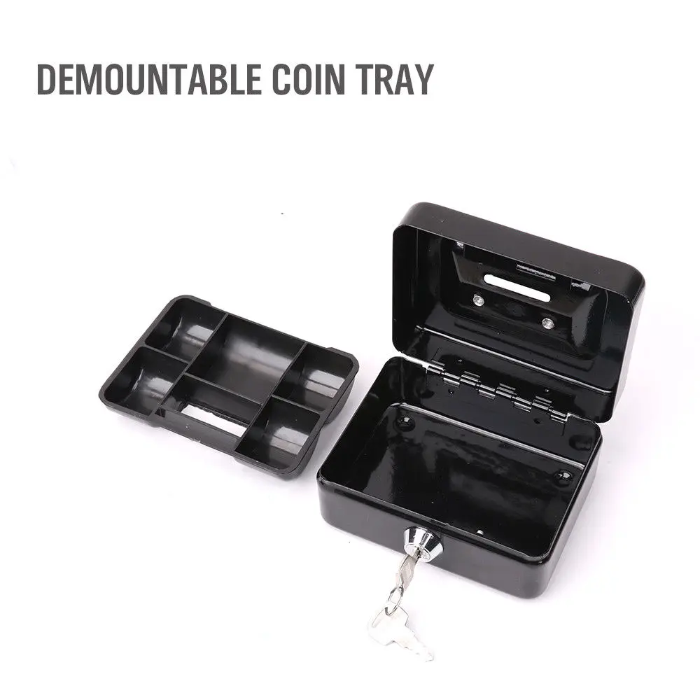 SEDY Stainless Steel Petty Cash Money Box Stainless Steel Security Lock ...