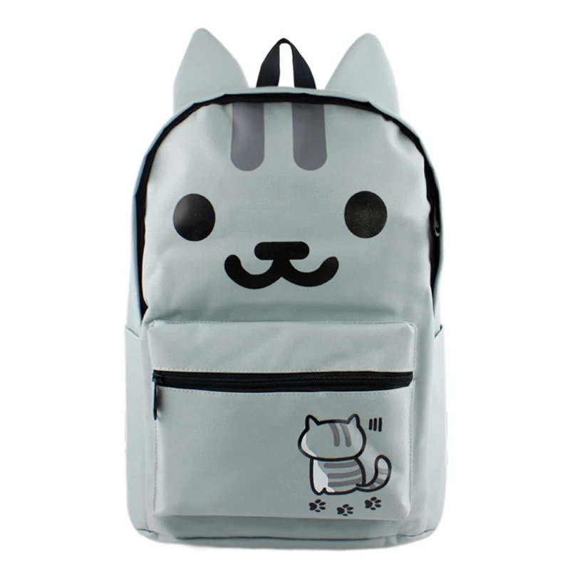 Japanese Game Neko Atsume Cat Backyard Backpack Mochila Women School ...