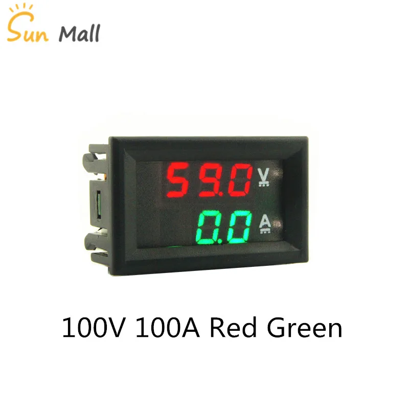 DC-100V-100A-Red-Green-Mini-0-28inch-LED-Digital-Voltmeter-Ammeter-Volt ...