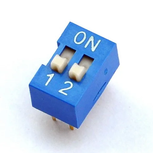 ( 100 pcs/lot ) 2 Way DIP Switch, 2 Position 4 pin PCB Mountable ...