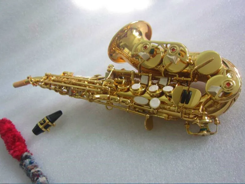 Top B flat sax small Saxophone Soprano curved Sax adult children wind ...