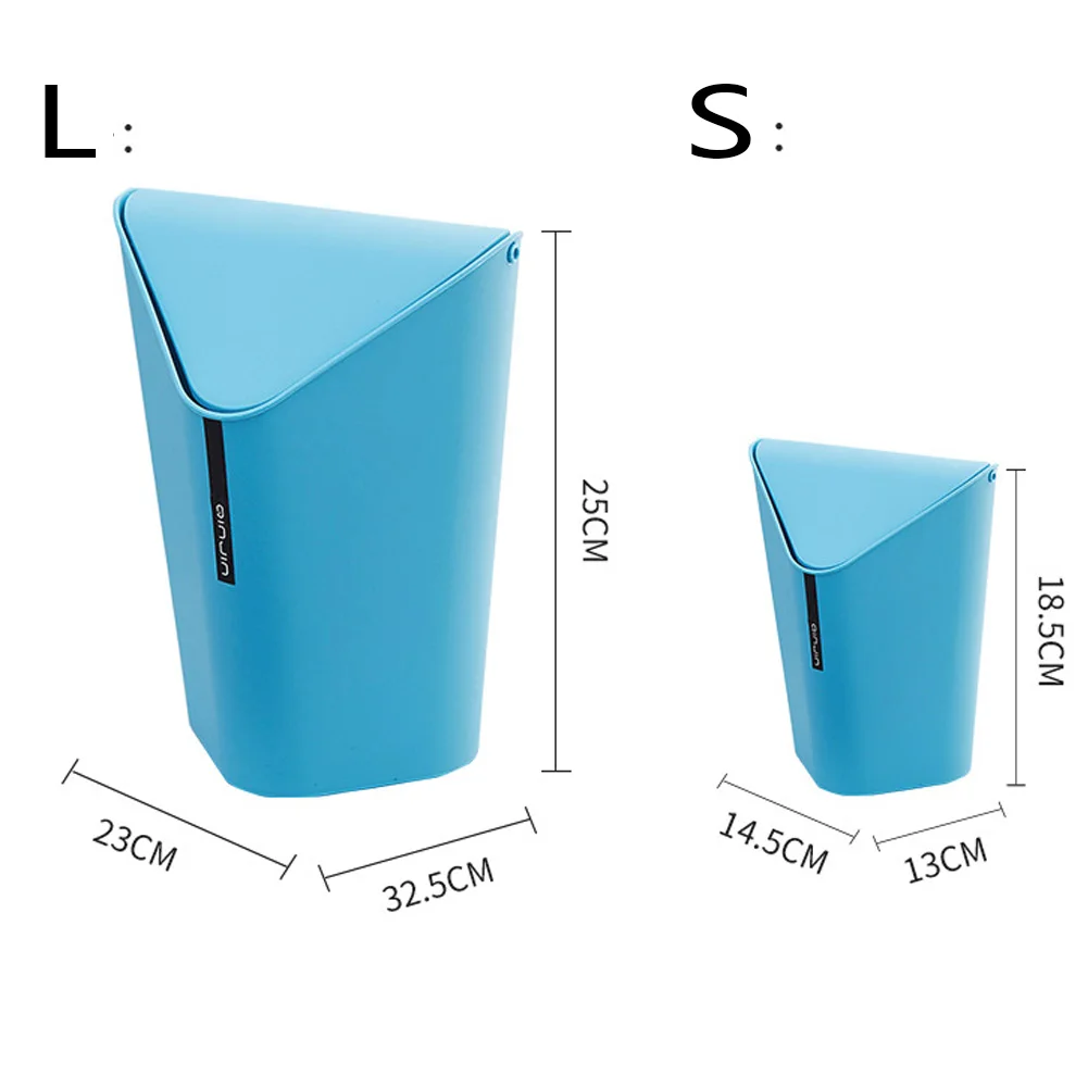 Living Room Waste Bin Desktop Dustbin Trash Cans Triangle Shape Garbage ...
