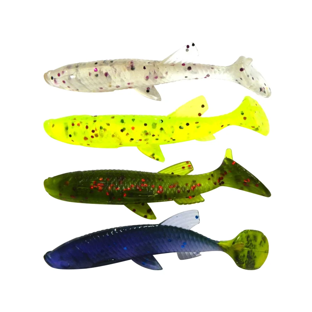 1pc 5.5g 7cm Soft Rubber Worm Fishing Lures Silicone Bait Wobblers Bass ...