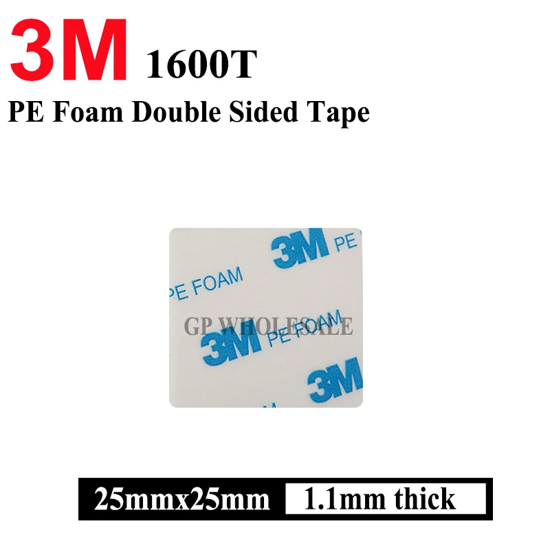3M-1600T-PE-Foam-double-sided-adhesive-tape-1mm-thick-white-tape-white ...
