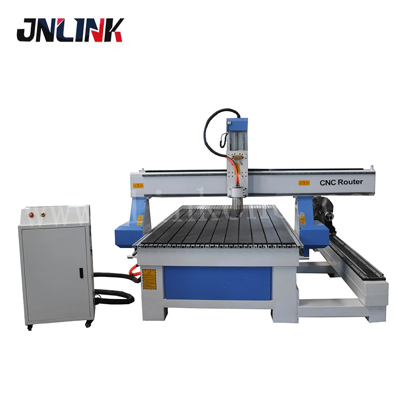 cnc router 1325 for flat and round wood engraving with rotary on side ...